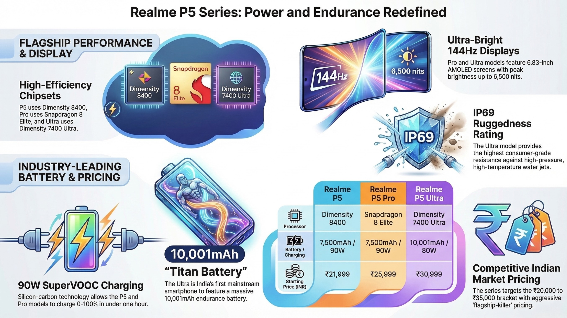 Realme P5 Series Price in India & Full Specifications (P5, Pro, Ultra)